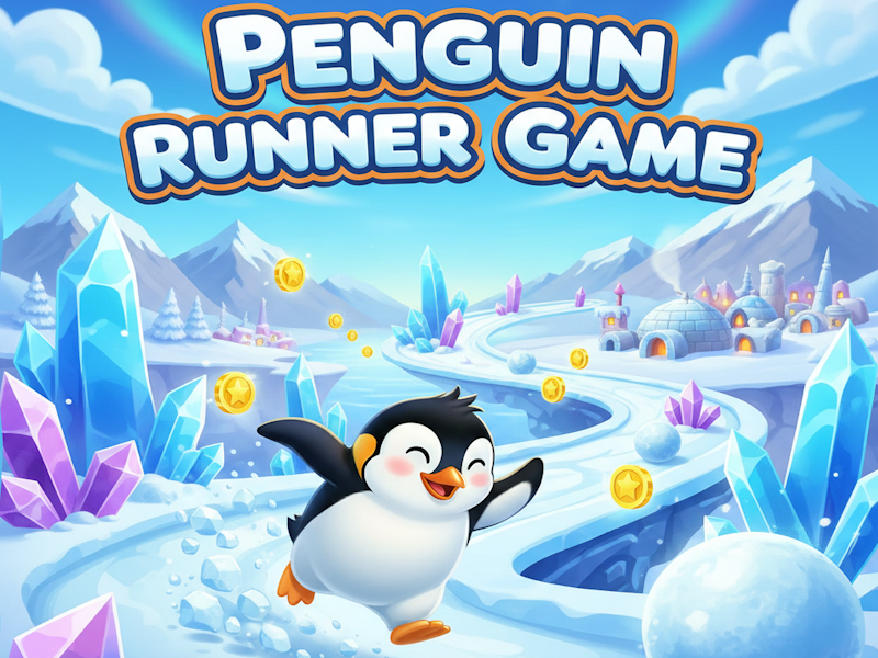 Penguin Runner Game 🕹️ Juega en línea en SGameS