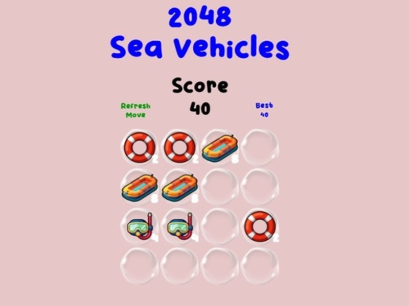 2048 Sea Vehicles 🕹️ Juega en línea en SGameS